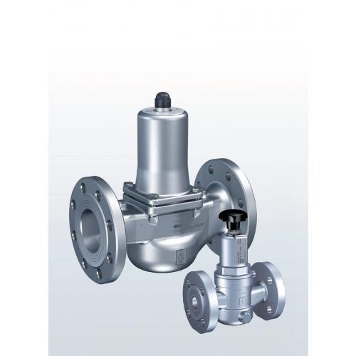 Overflow and pressure control valve in stainless steel straightway ...